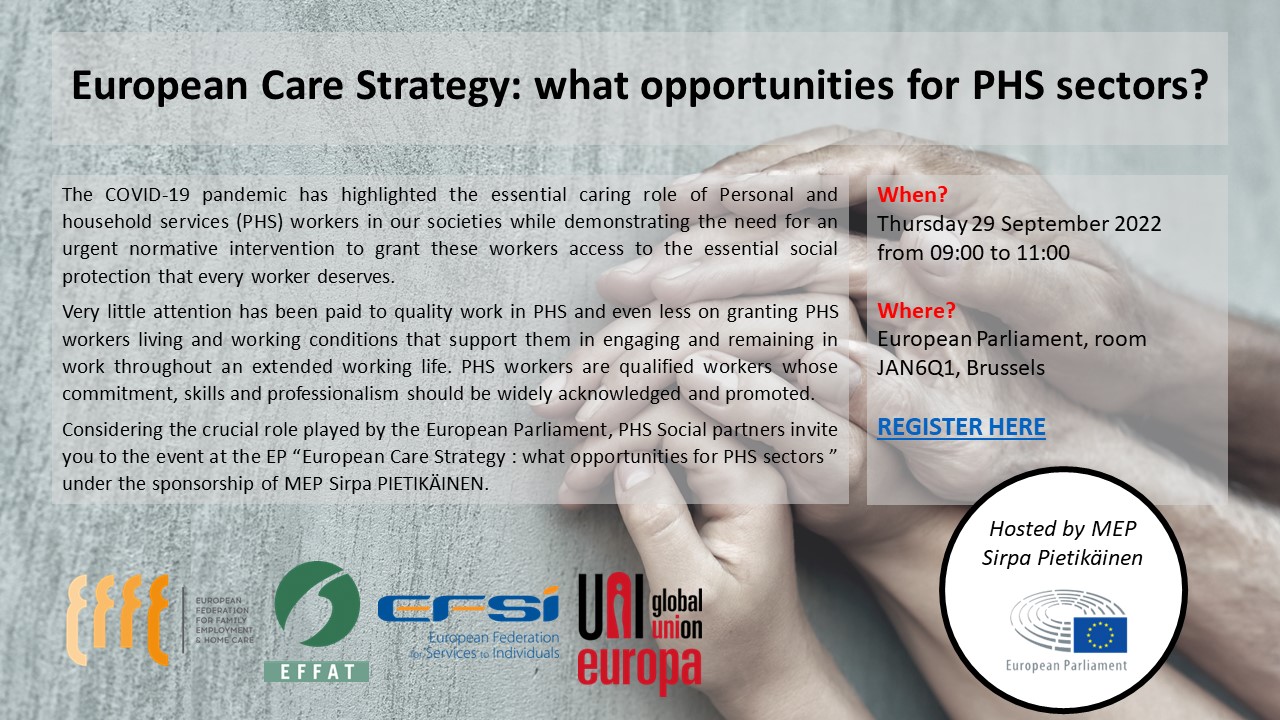 European Care Strategy: what opportunities for PHS sectors? - EFFE